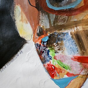 Abstract Portrait Man Face Painting Original Painting 17x14 by Anna ...
