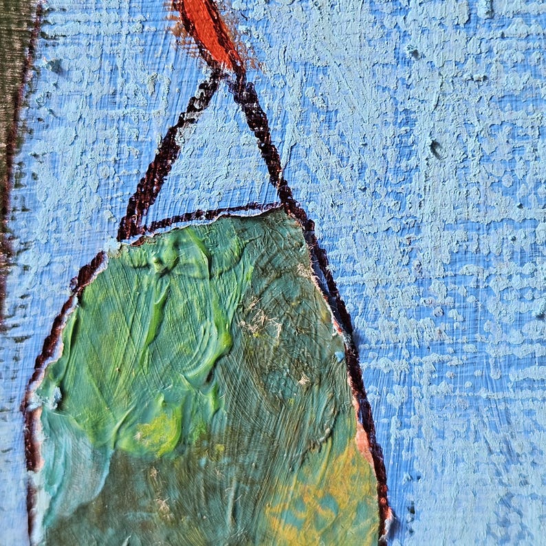 Abstract Cowboy Cowgirl Figure Folk Art Figurative Artwork 10x10 Anna ...