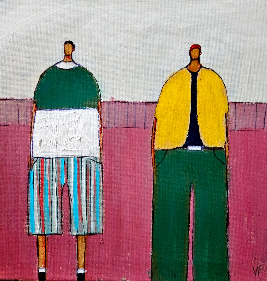 Abstract Figure Painting Figurative Original Painting Abstract People ...