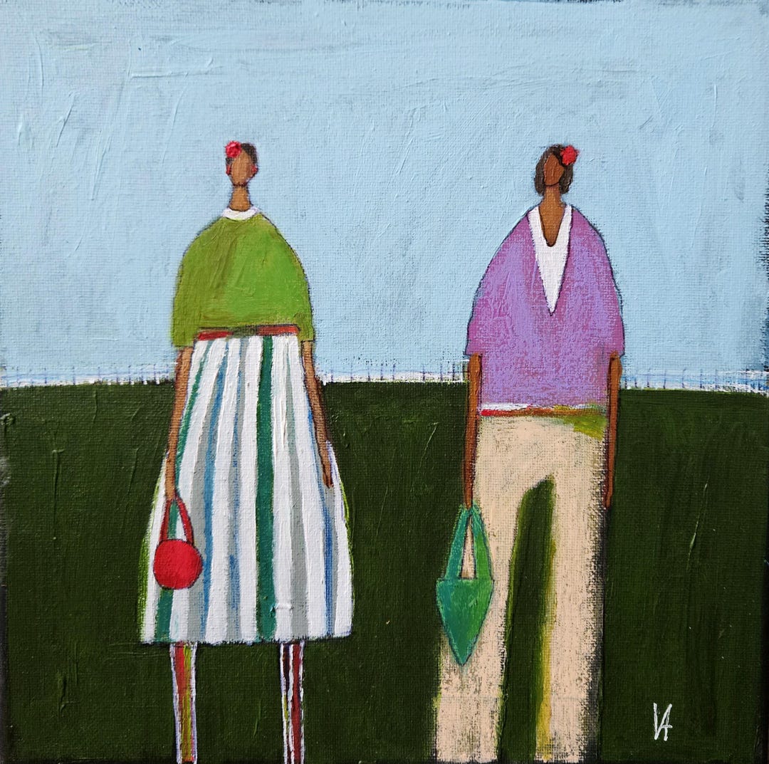 Abstract Figure Painting Figurative Original People Portrait Artwork ...