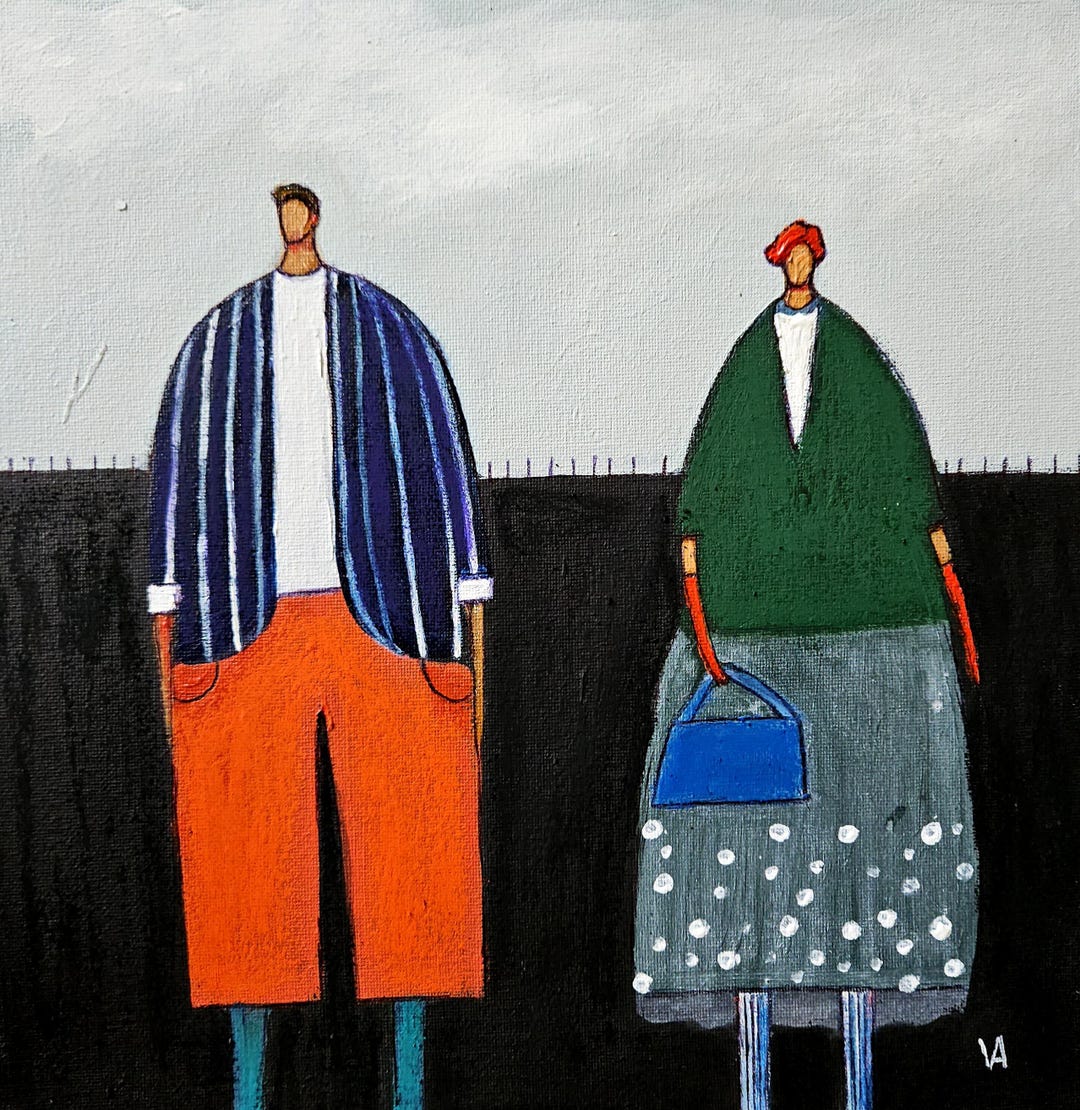 Abstract Figure Painting Figurative Original Painting Abstract People ...