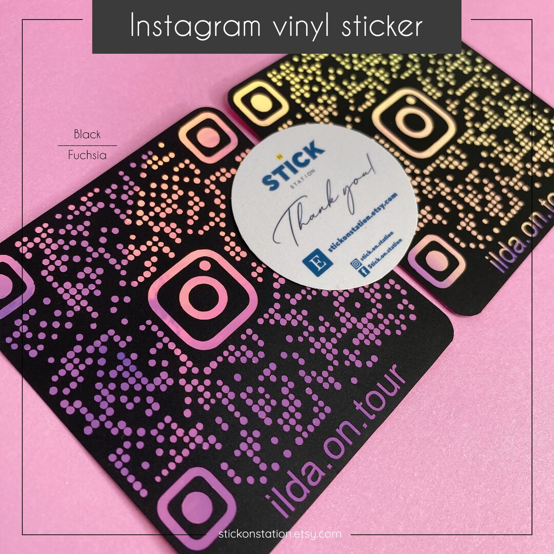 Instagram QR Code Sticker, Car Bumper Vinyl Sticker, Laptop QR Code ...