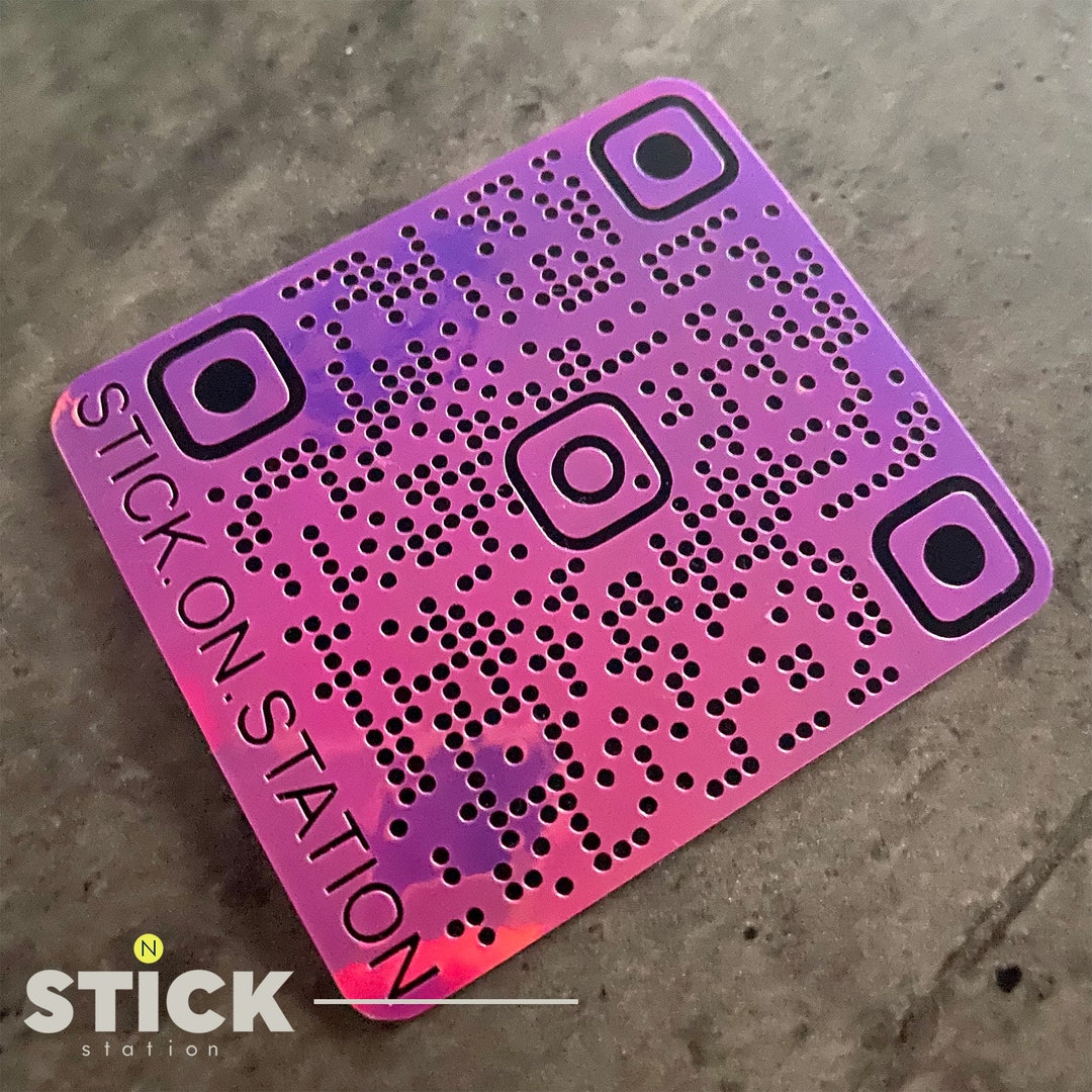 Instagram QR Decal Social Media Sticker Laptop QR Code Sticker Vinyl ...