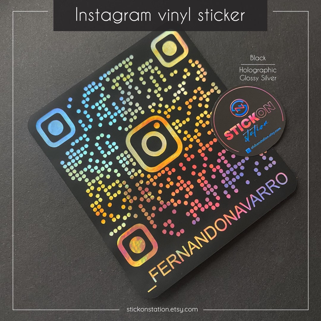 Instagram QR Code Sticker, Car Bumper Vinyl Sticker, Laptop QR Code ...