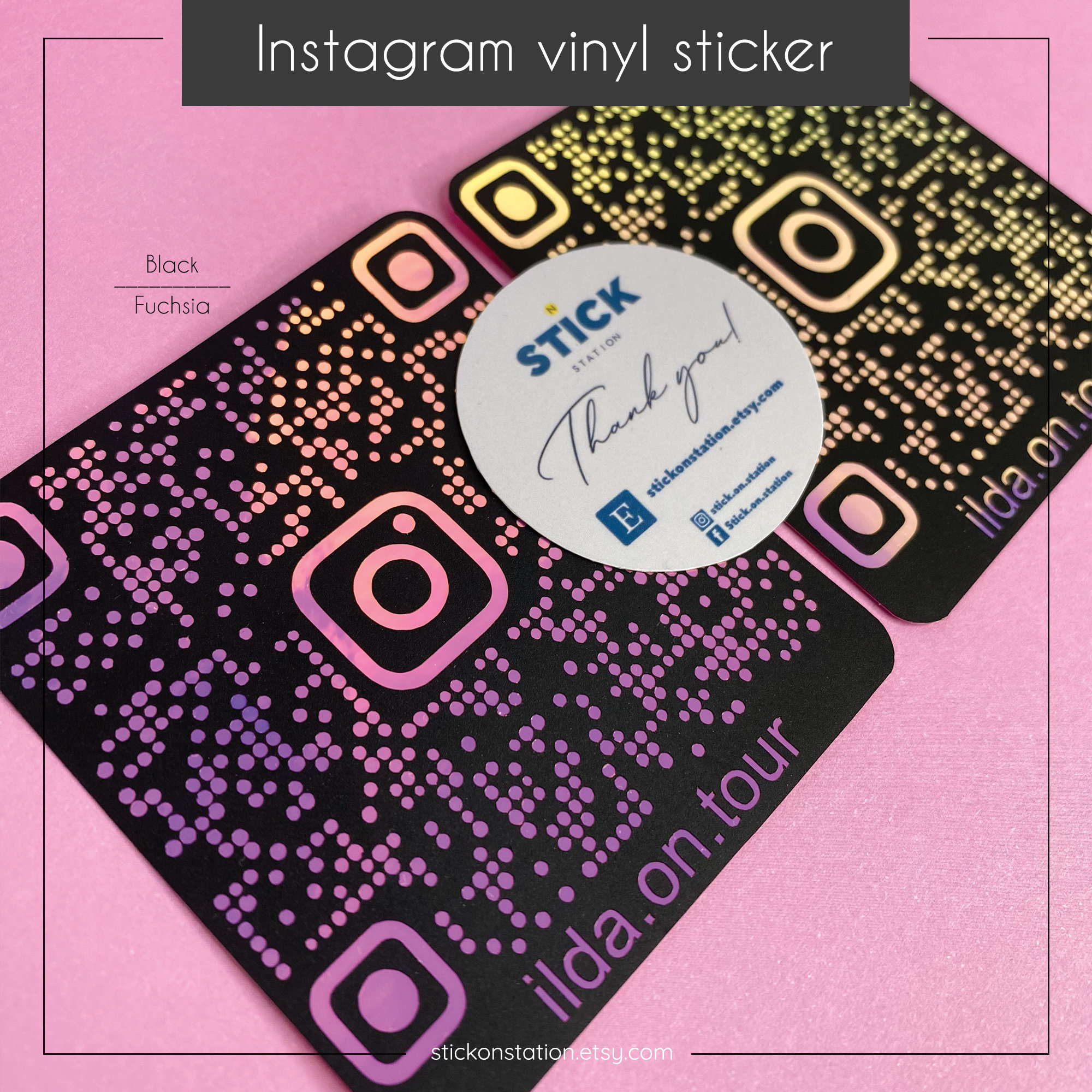 Instagram QR Code Sticker, Car Bumper Vinyl Sticker, Laptop QR Code ...
