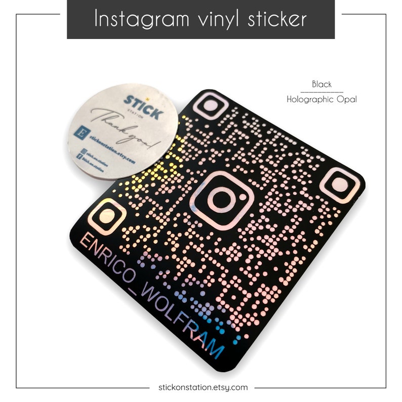 Instagram QR Code Sticker, Car Bumper Vinyl Sticker, Laptop QR Code ...