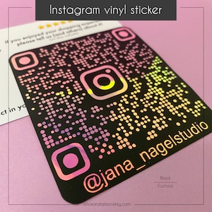 Instagram QR Code Sticker, Car Bumper Vinyl Sticker, Laptop QR Code ...