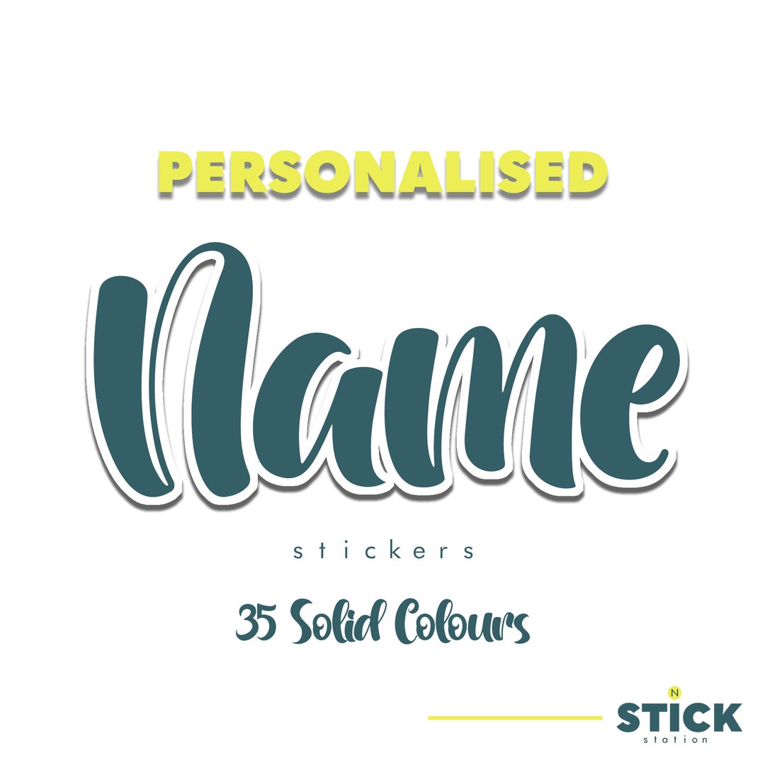 Custom Name Sticker, Laptop Name Sticker, Phone Sticker, Laptop Name ...