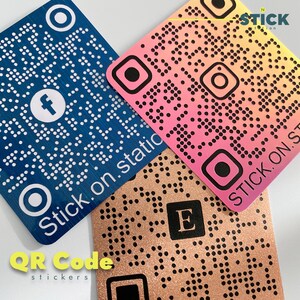 Business QR Code Sticker | Facebook Qr Code | Instagram Qr Code | Etsy ...