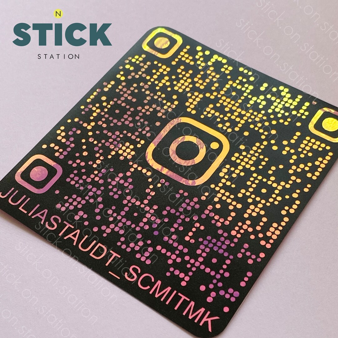 Vinyl Sticker | QR Code Sticker | Holographic Sticker | Instagram QR ...