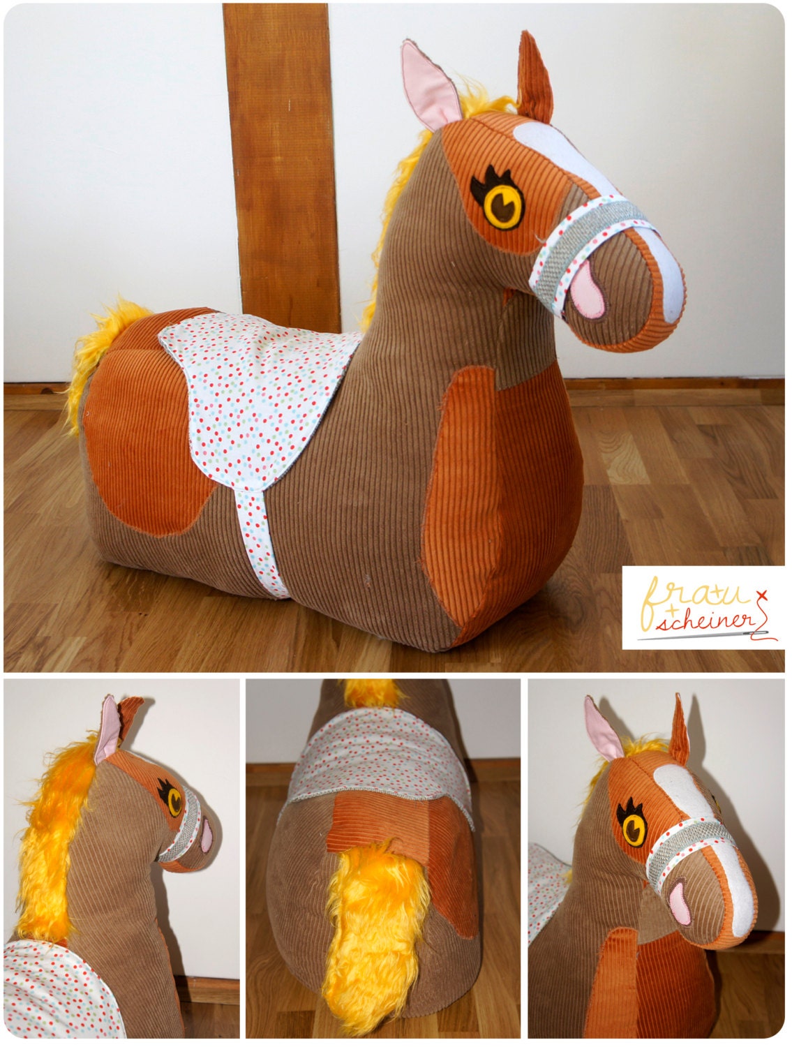 Horse Sewing Pattern, Plush Horse, Rocket Horse Pattern and PDF Sewing ...