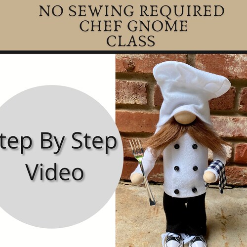 NO SEW Standing Gnome Pattern and Video Tutorial sewing - Etsy Australia