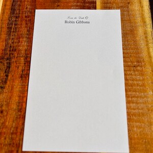 Four Personalized From the Desk of Notepads: Letterpress Stationery ...