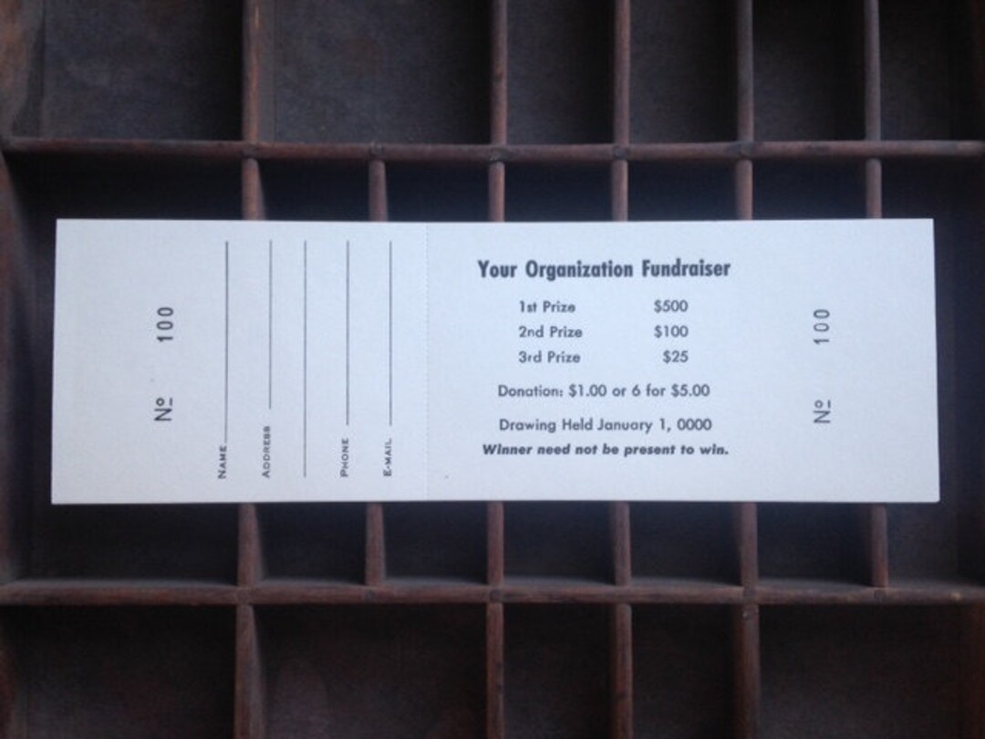 250 Custom Numbered Raffle Tickets - Numbered and Perforated - FREE ...