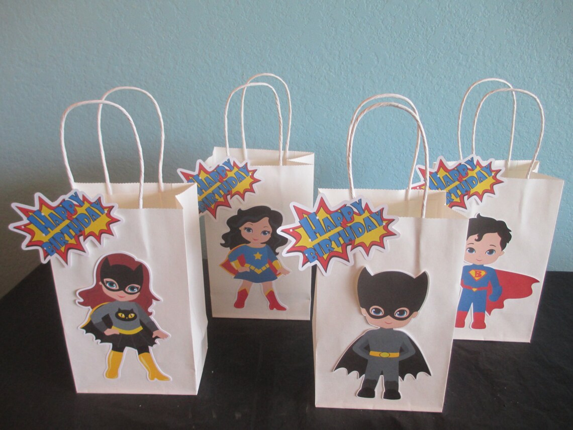 Girl Superhero Favor Bags10girl Superhero Goody - Etsy