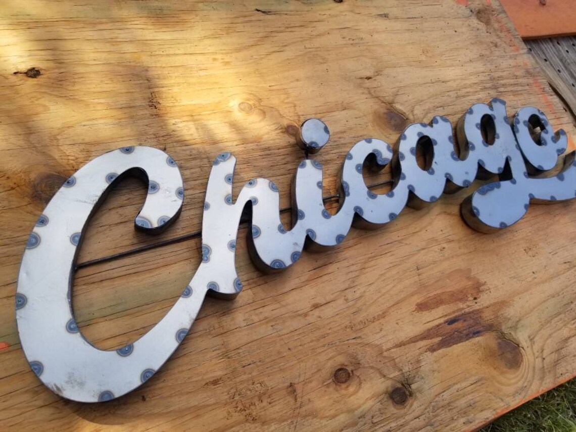 Chicago Metal Sign - Etsy