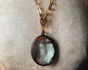 Antique Tortoise Shell Necklace - Etsy