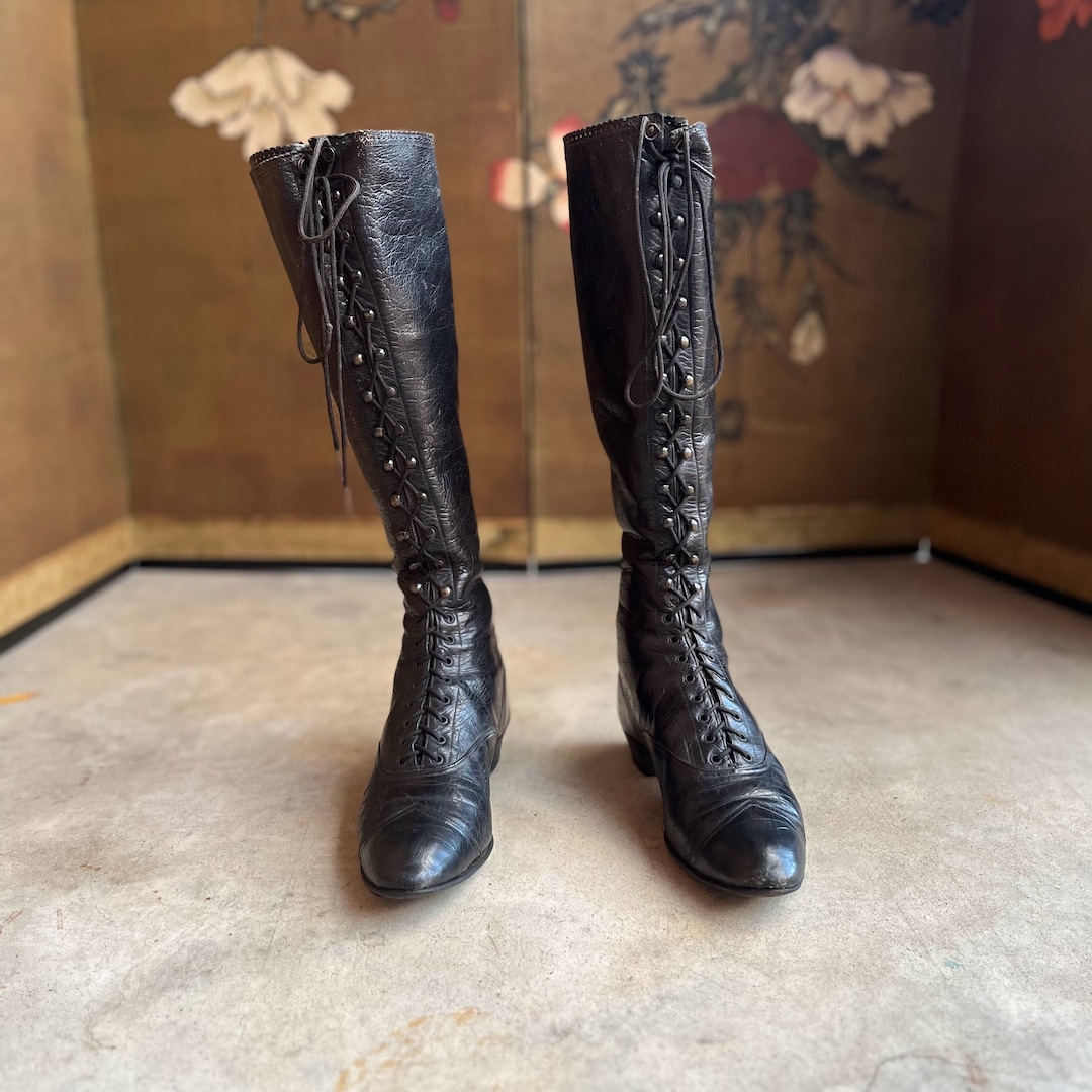 C. 1890s-1900s Cycling Boots | Antique Victorian Edwardian Sporting ...