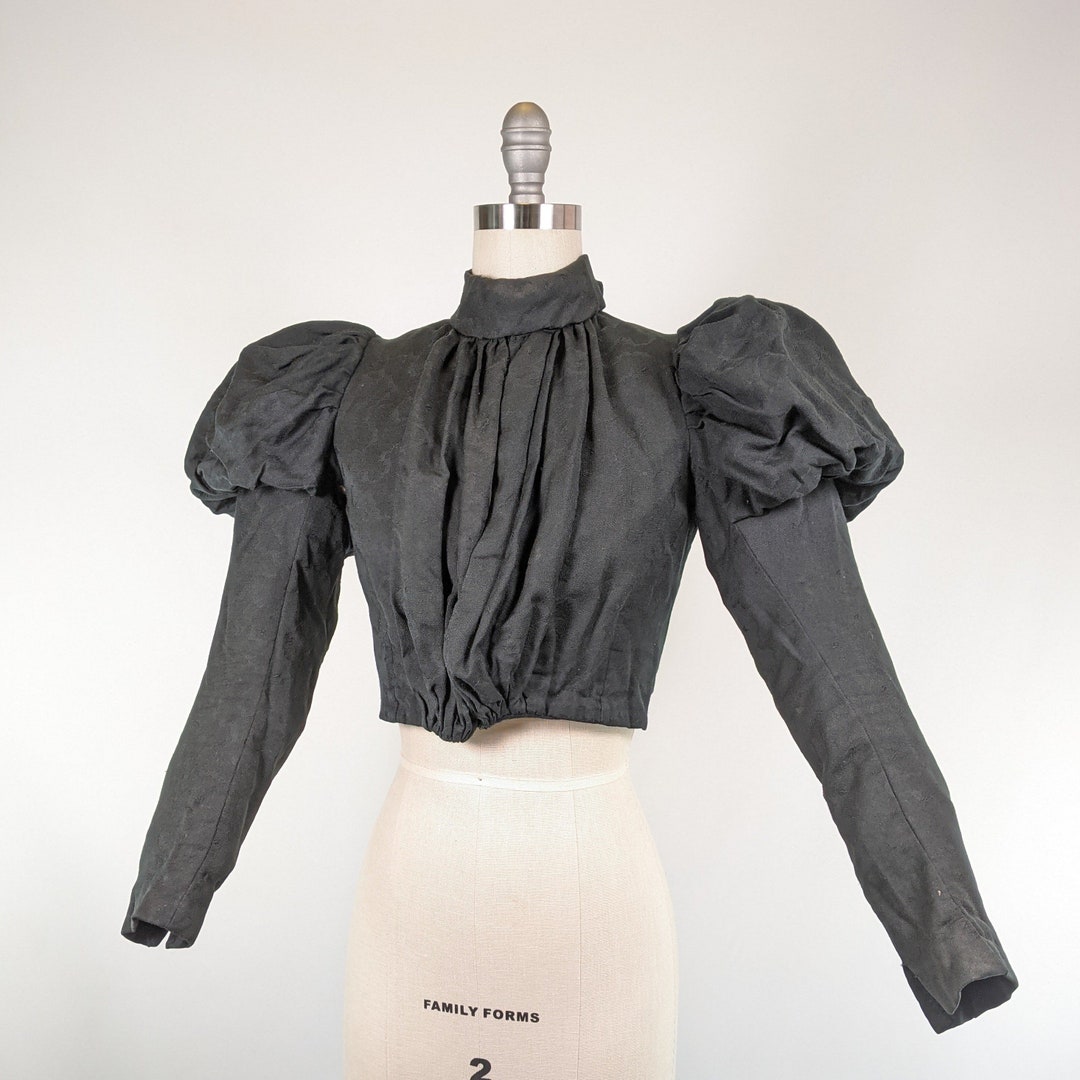 1890s Black Gigot Sleeve Bodice | Antique Victorian Clothing Historical ...