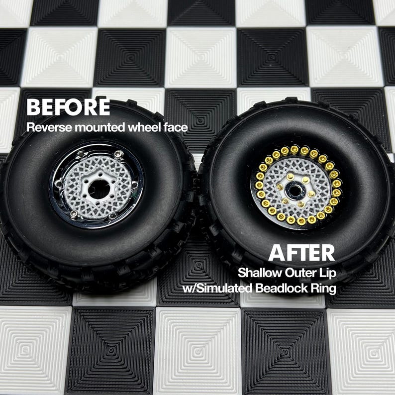SOL "shallow Outer Lip" 24-hole for Injora's 1.0" Moduwheel Beadlock ...