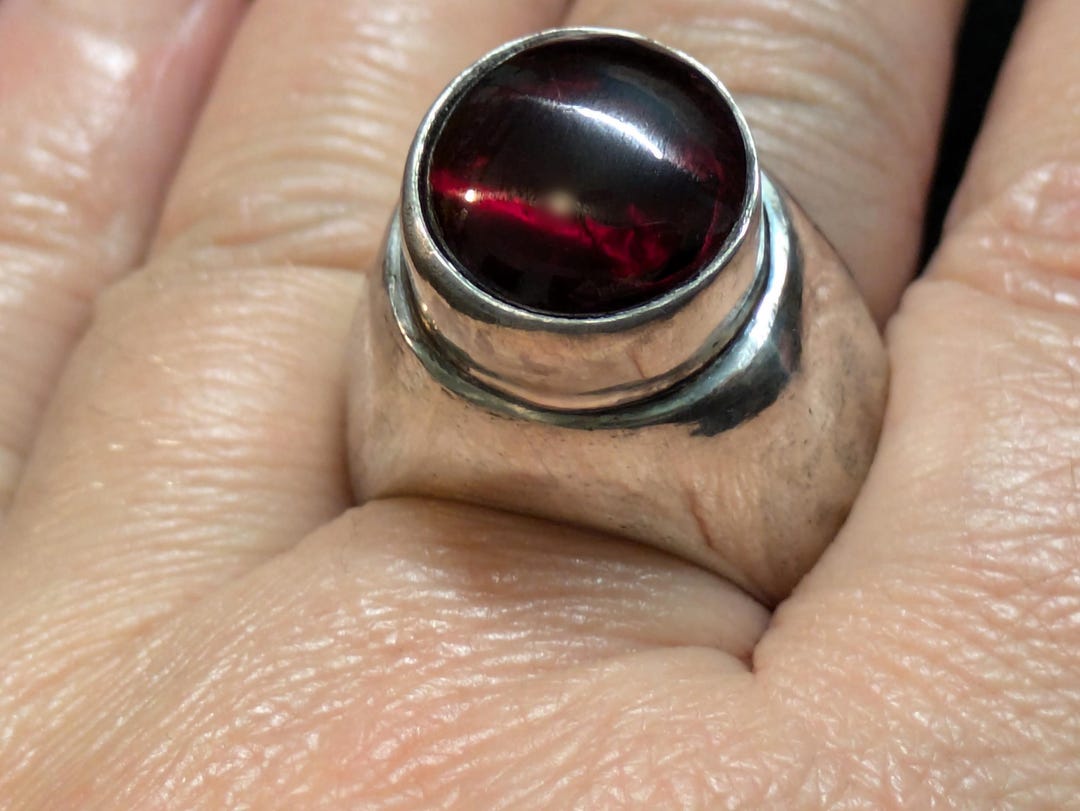 Protection Ring Sand Cast Heavy Sterling Silver Protection Angelic ...