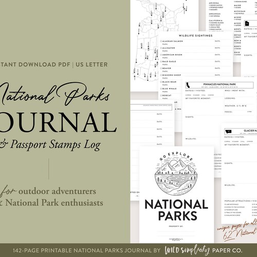 National Park Adventure Guide Book 63-park Edition by - Etsy