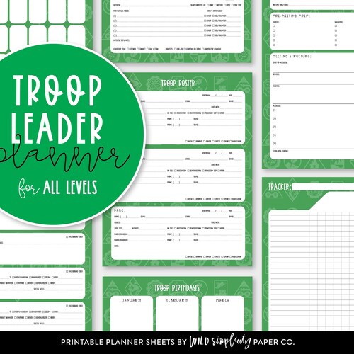 Troop Meeting Planner - Etsy