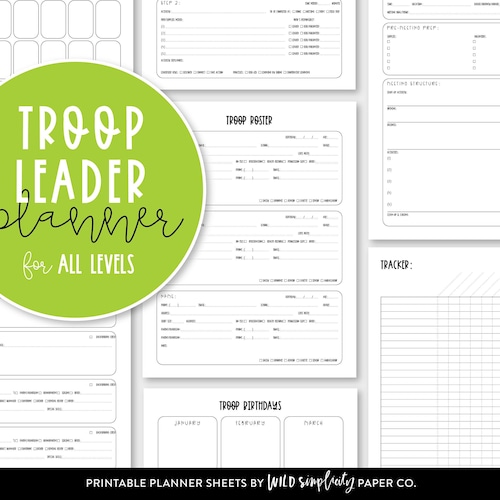 Troop Meeting Planner - Etsy