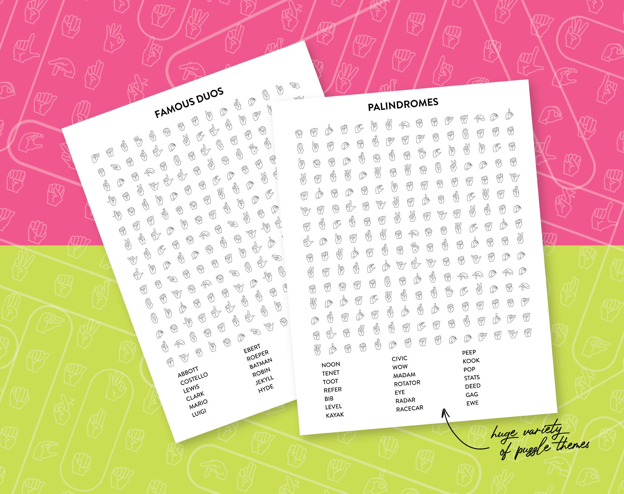 ASL Word Search Puzzles — Vol. 4, American Sign Language Printable ...