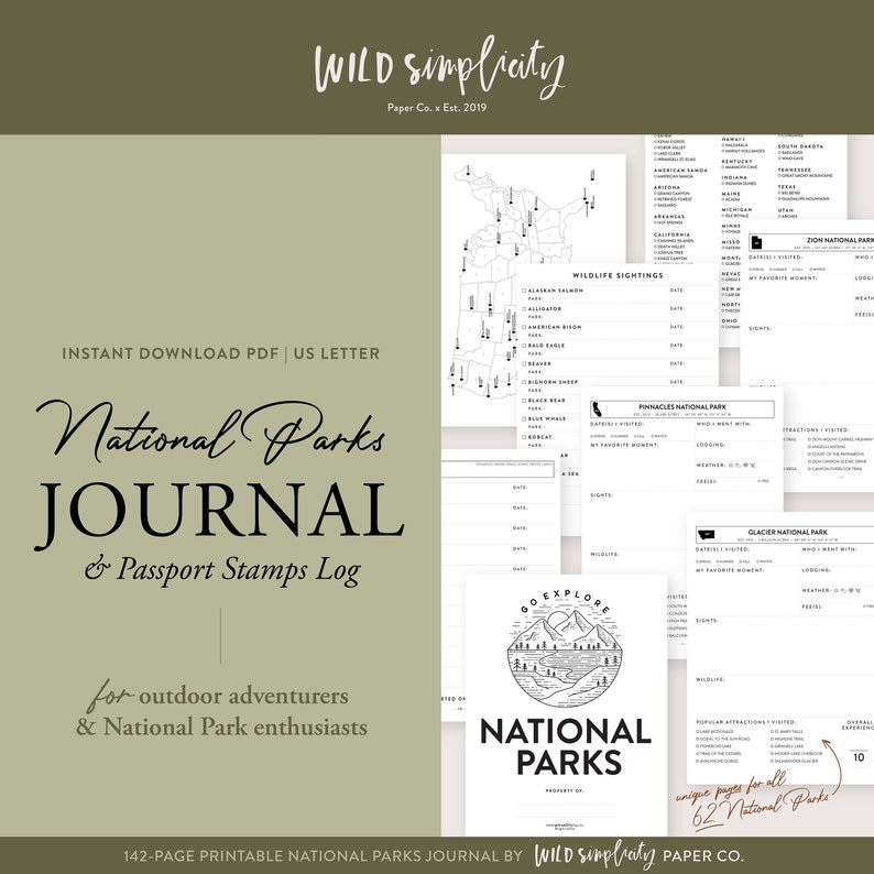 National Parks Journal | Printable PDF | 63-park Outdoor Adventure ...