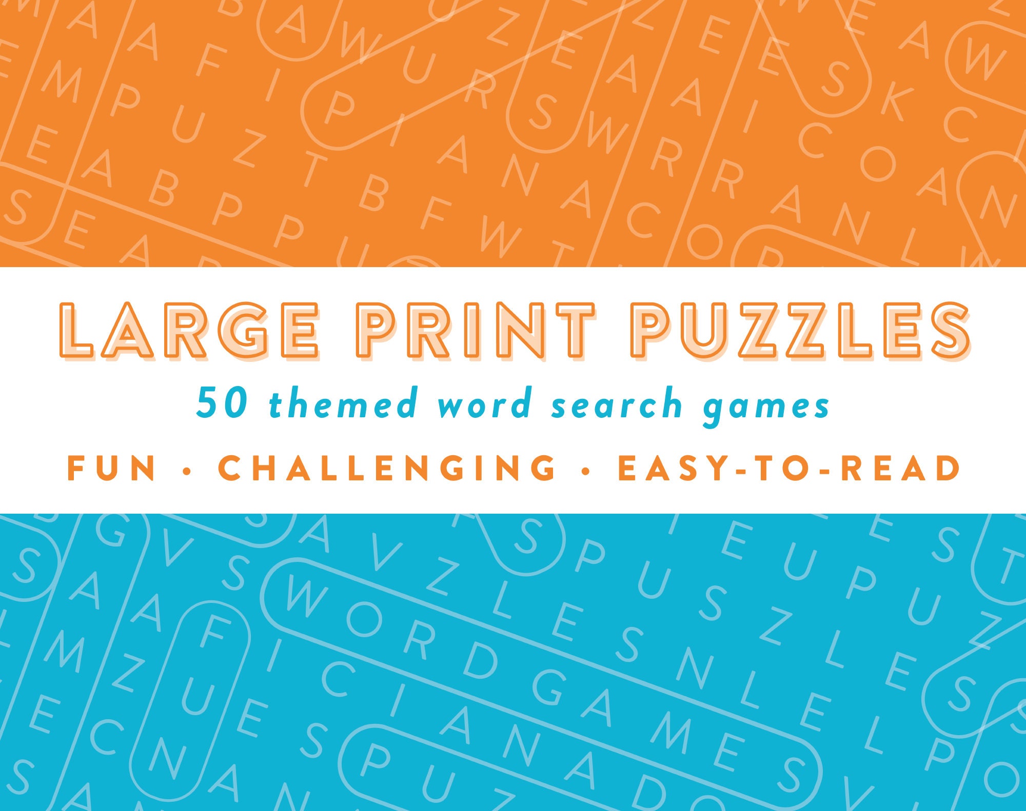 Large Print Word Search Puzzles — Vol. 4, Printable Word Games, Easy-to ...