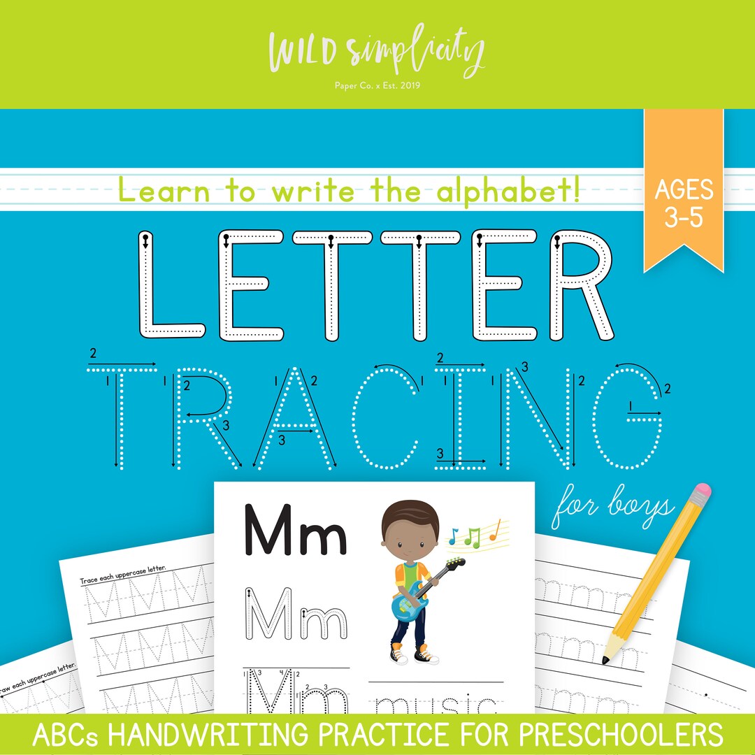 Alphabet Tracing Worksheets for Boys | 135 Printable Handwriting ...