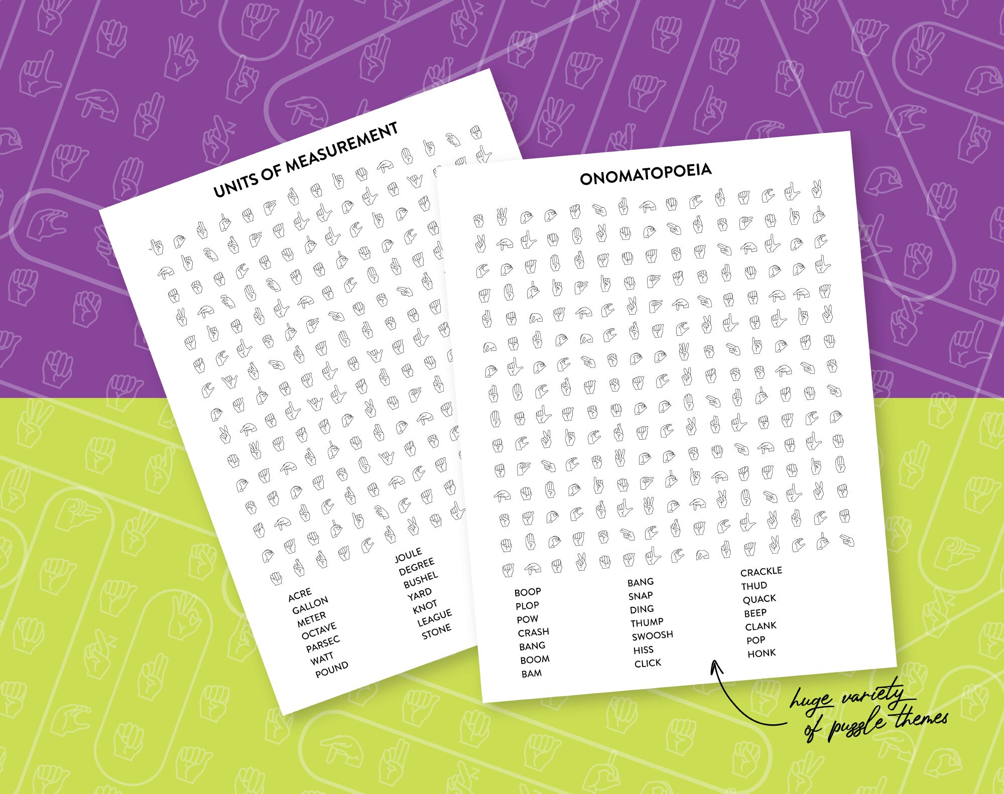 ASL Word Search Puzzles — Vol. 6, American Sign Language Printable ...