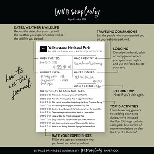 Large-print National Parks Journal | Printable PDF | 63-park Outdoor ...