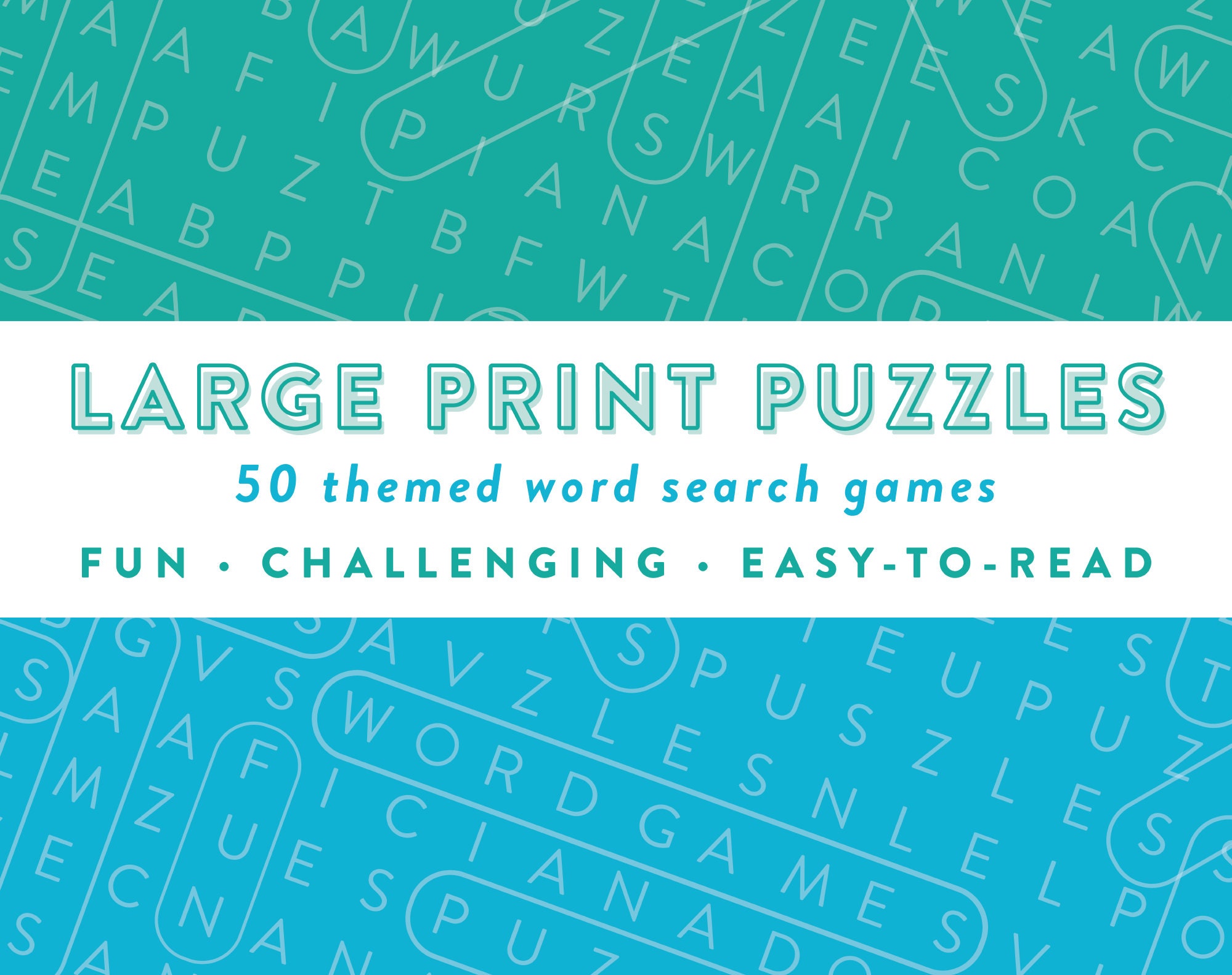 Large Print Word Search Puzzles — Vol. 6, Printable Word Games, Easy-to ...