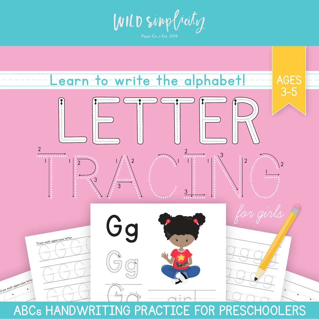 Alphabet Tracing Worksheets for Girls | 135 Printable Handwriting ...