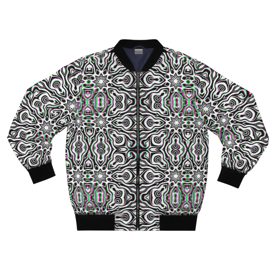 Trippy Men's Bomber Jacket AOP, Psychedelic Clothing, Festival Clothing ...