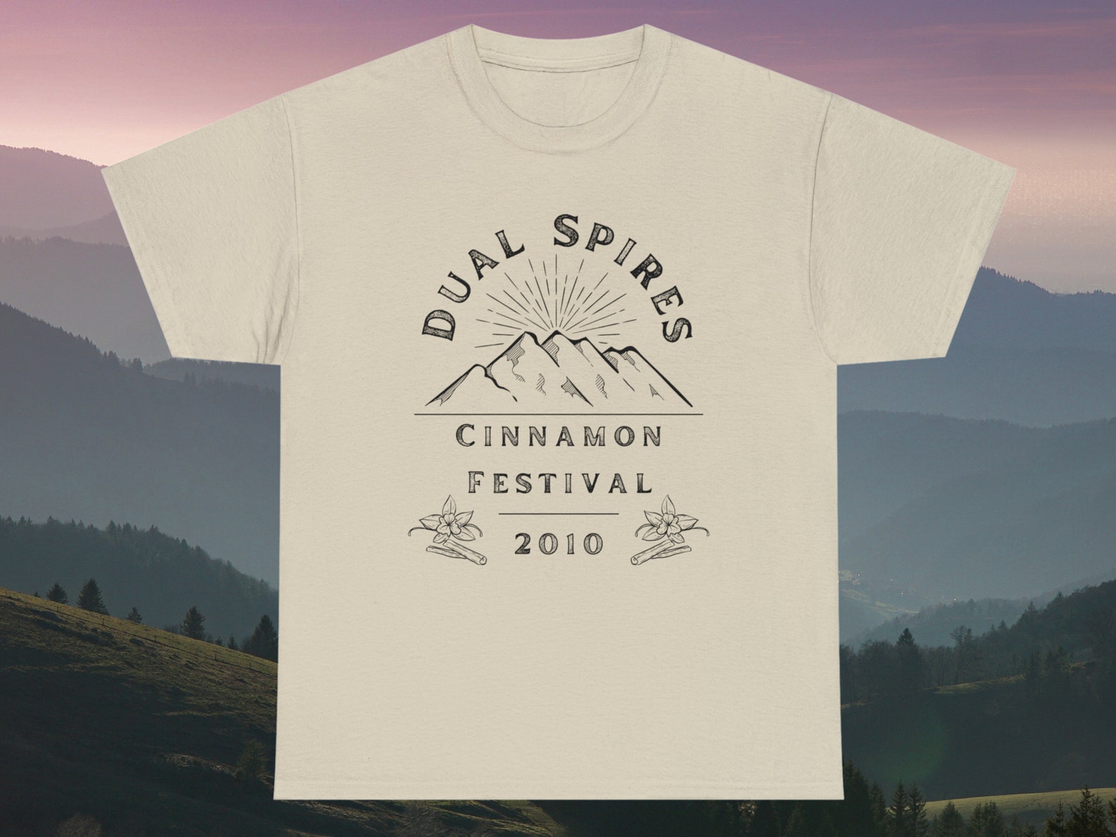 Dual Spires Cinnamon Festival Vintage Style Shirt: Psych TV Show Fandom ...