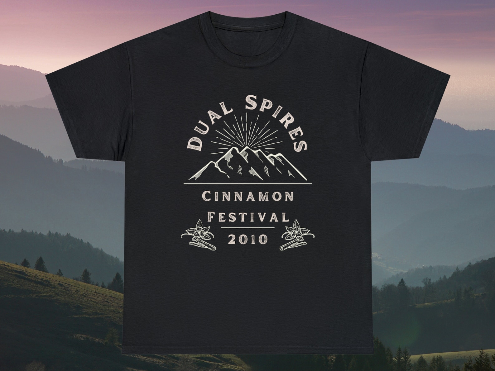 Dual Spires Cinnamon Festival Vintage Style Shirt: Psych TV Show Fandom ...