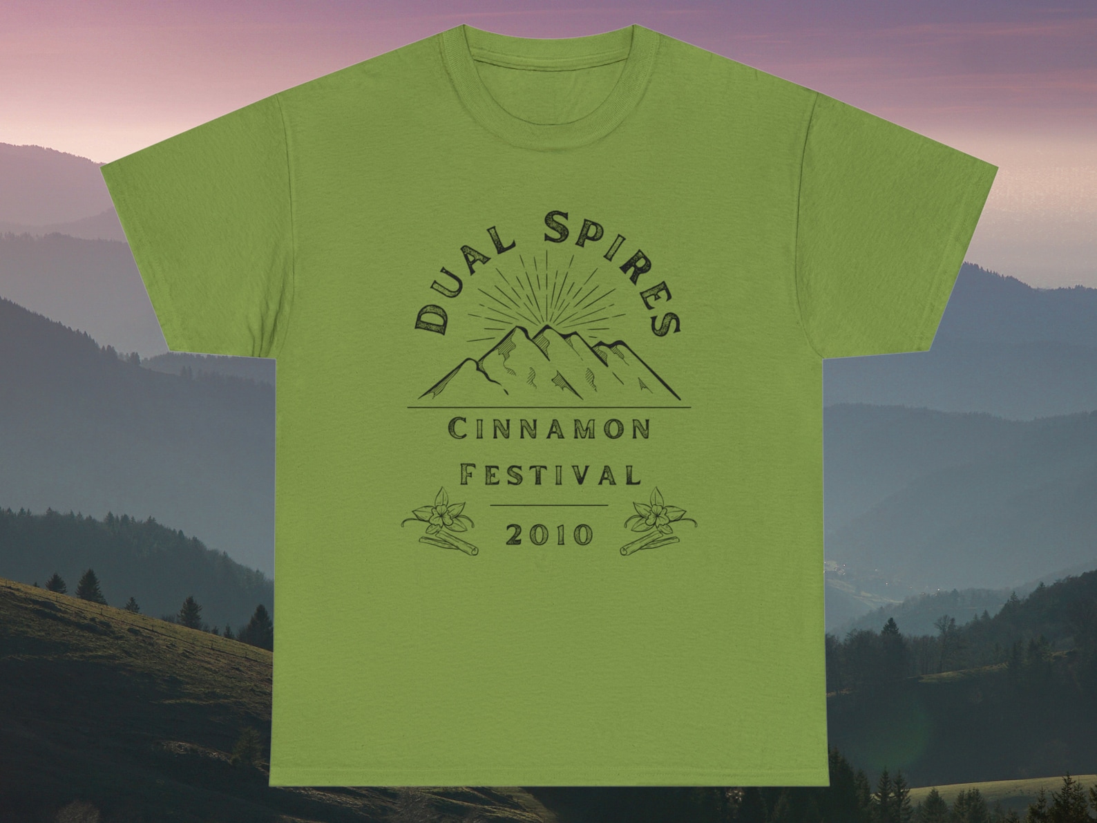 Dual Spires Cinnamon Festival Vintage Style Shirt: Psych TV Show Fandom ...