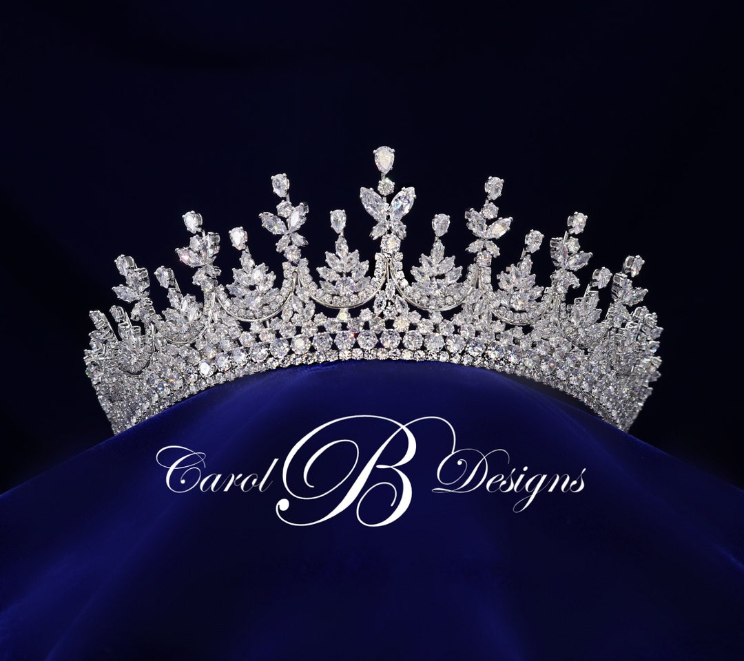 Bridal Tiara, LADY MONARCH Wedding Crown - Etsy
