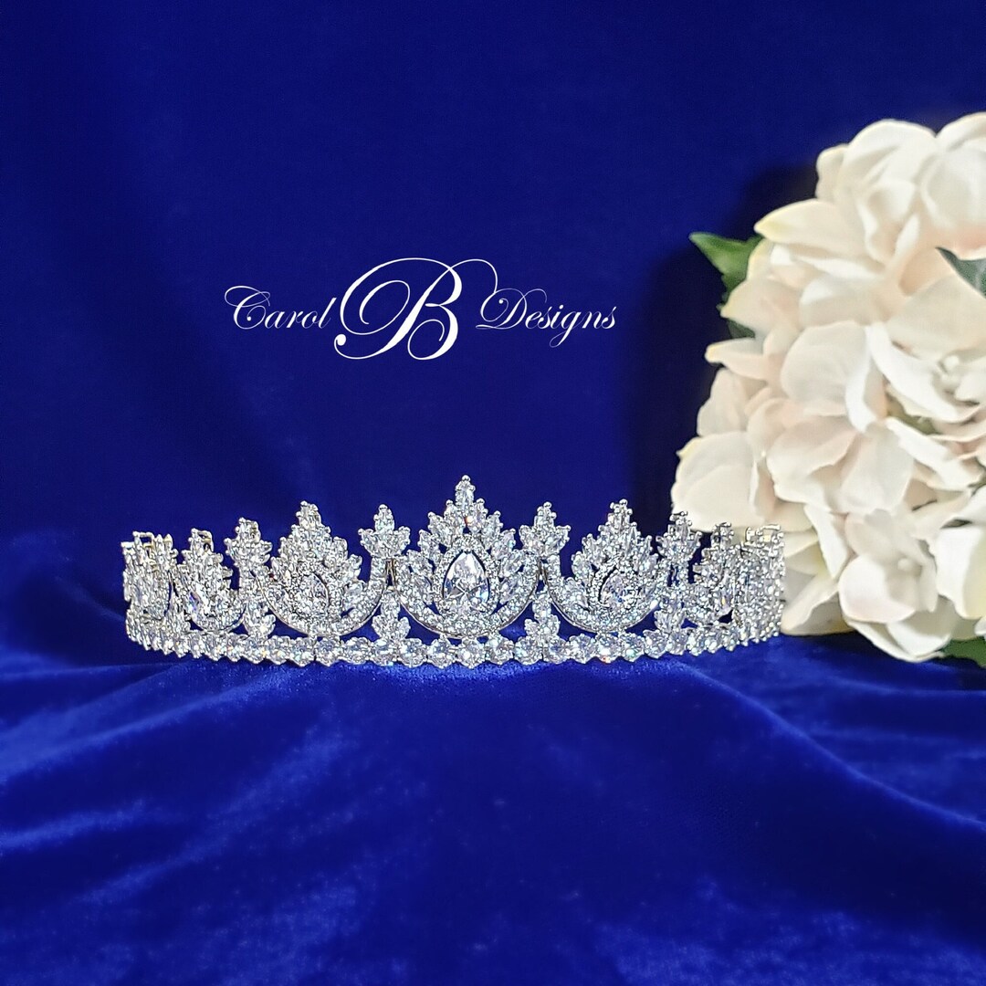 Bridal Tiara, TETONIA Tiara, Royal Wedding Crystal Crown, Wedding ...