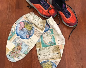 World Map Shoes - Etsy