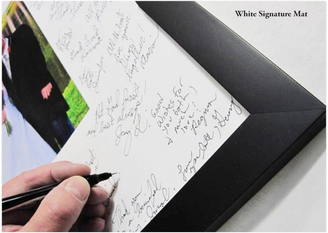 24x30 Signature Mat WITH Wood Frame - for Your Wedding or Event -8446 ...