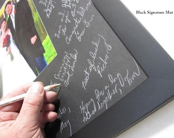 11x14 Signature Mat WITH Frame. Silver, Gold, White and Black ...