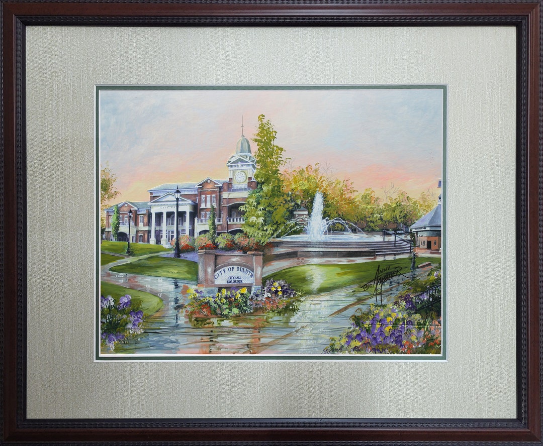 City of Duluth Original Painting by Anni Moller, Framed and Double ...