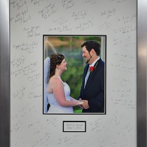 20x24 Signature Mat Kit WITH Frame. Silver, White or Black Signature ...