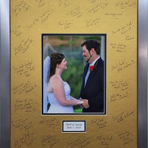 20x24 Signature Mat Kit WITH Frame. Silver, White or Black Signature ...