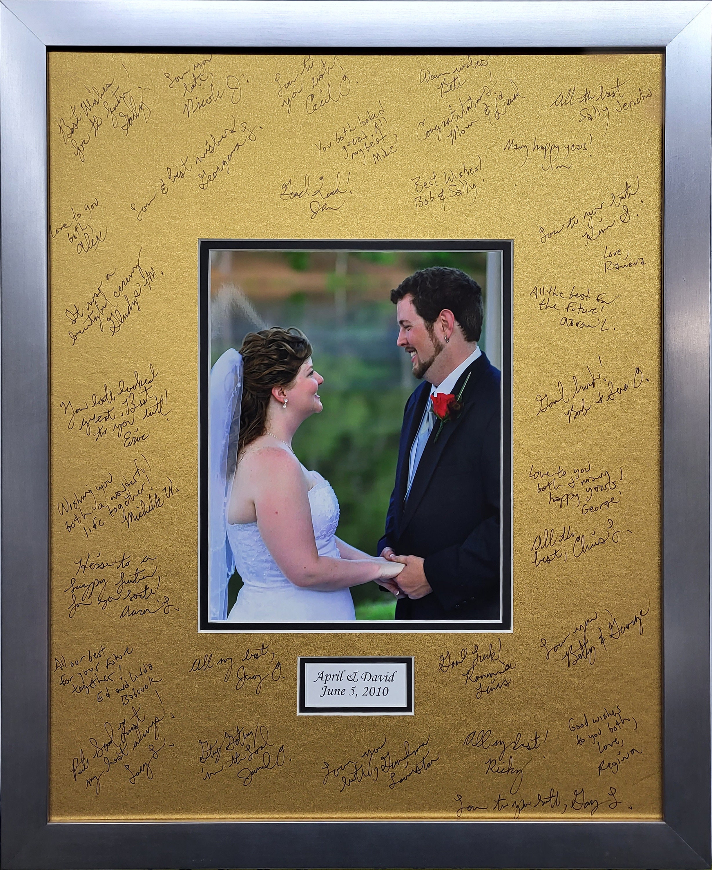 20x24 Signature Mat Kit WITH Frame. Silver, White or Black Signature ...