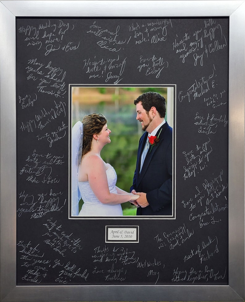 20x24 Signature Mat Kit WITH Frame. Silver, White or Black Signature ...
